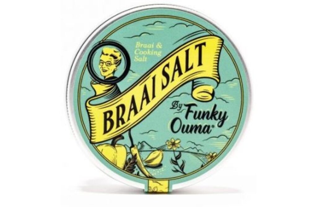 Funky Ouma Travel Tin Black Garlic Salt Tin 90 gram - Rub, kruiden en ...